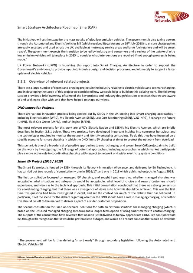 UKPN Smart Charging Architecture Roadmap EVConsult | PDF