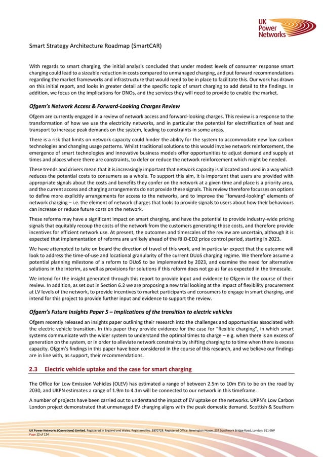 UKPN Smart Charging Architecture Roadmap EVConsult | PDF