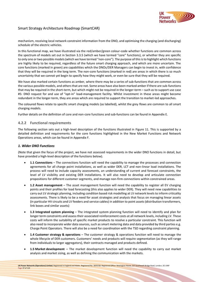 UKPN Smart Charging Architecture Roadmap EVConsult | PDF