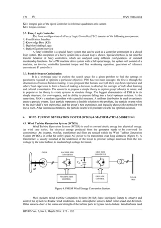 Advanced Optimal PSO, Fuzzy and PI Controller with PMSM and WTGS at 5Hz Side of Generation and ...
