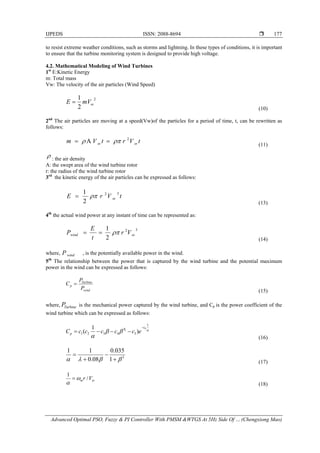 Advanced Optimal PSO, Fuzzy and PI Controller with PMSM and WTGS at 5Hz ...
