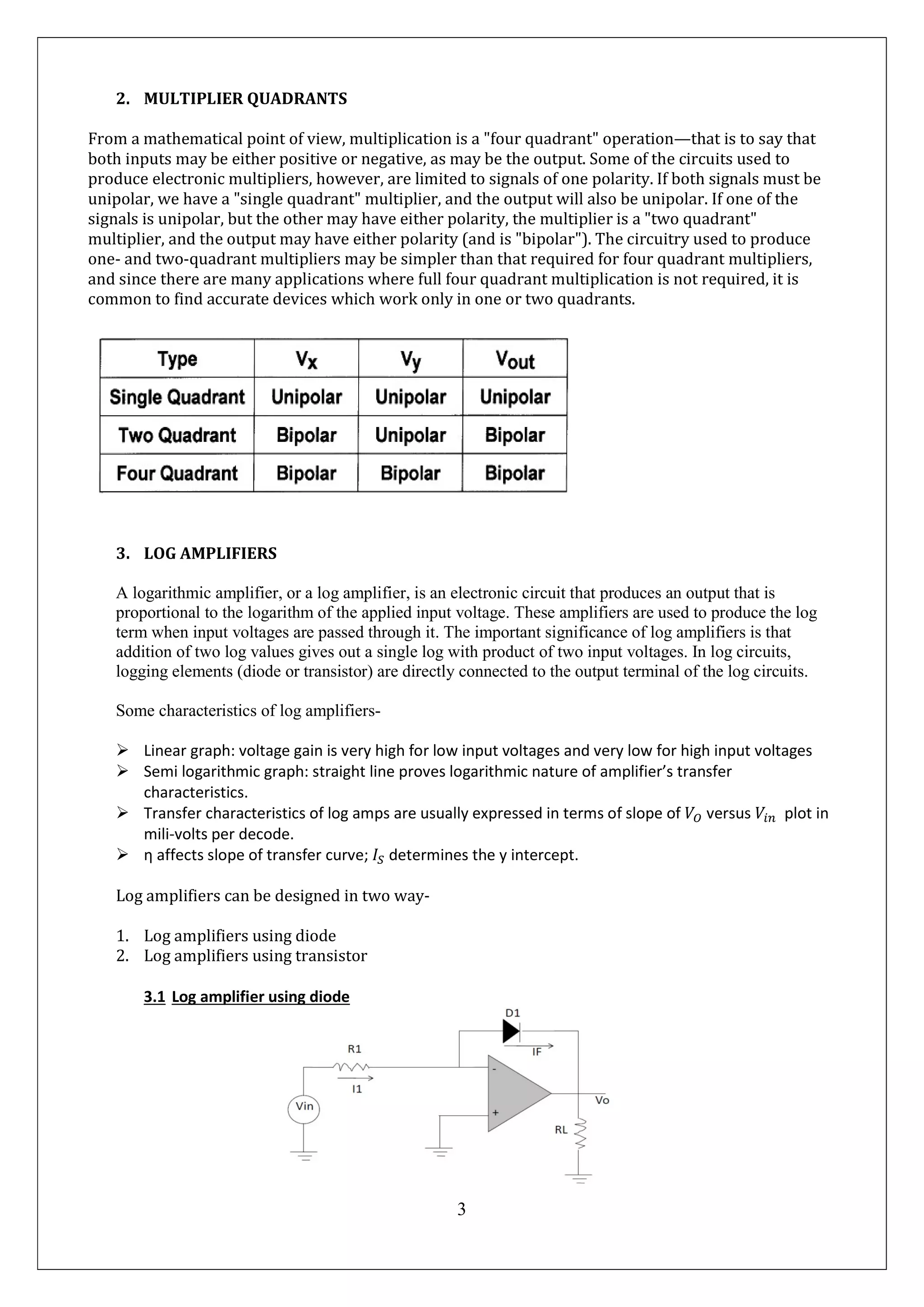 Log Antilog Amplifiers By Ransher Pdf Computer Networking Computing