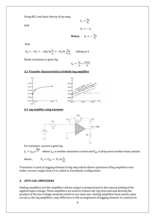Log antilog amplifiers by ransher | PDF