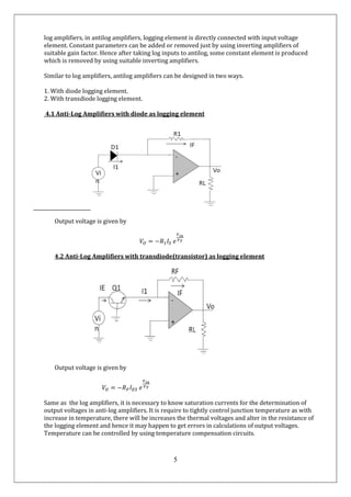 Log antilog amplifiers by ransher | PDF