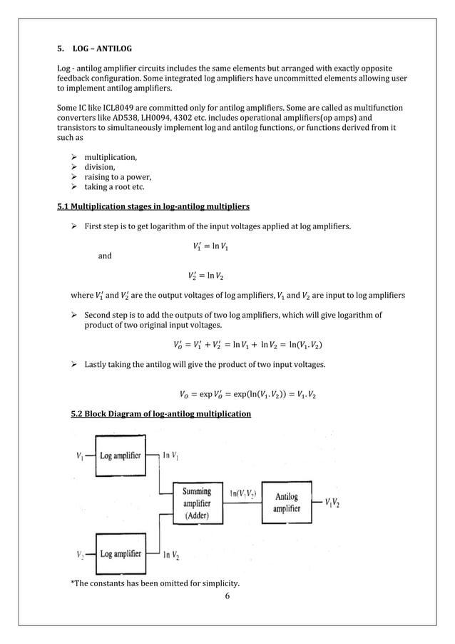 Log antilog amplifiers by ransher | PDF | Computer Networking | Computing