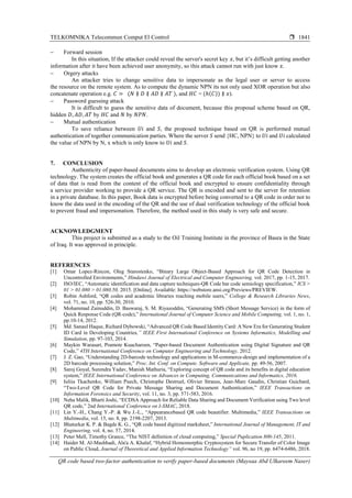 QR code based two-factor authentication to verify paper-based documents ...