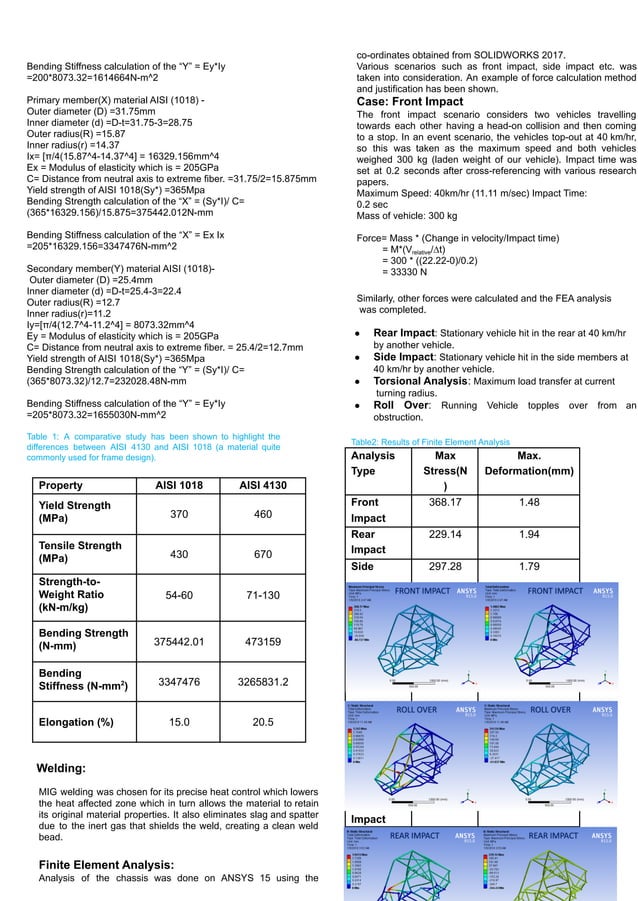 e-Baja Design Report | PDF | Physics | Science