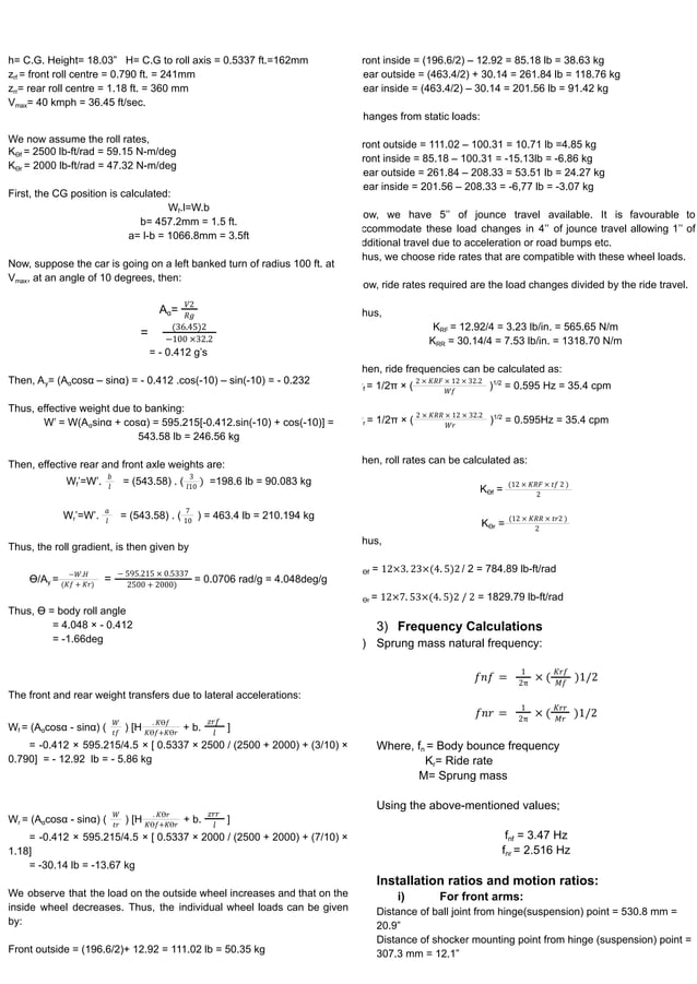 e-Baja Design Report | PDF | Physics | Science