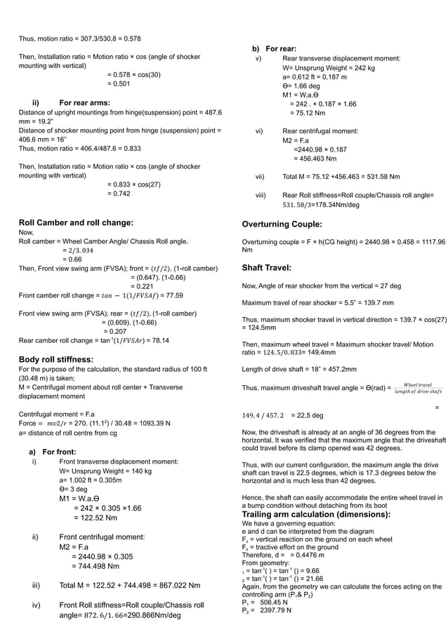 e-Baja Design Report | PDF | Physics | Science