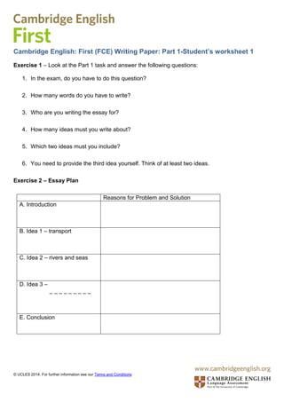 181491 cambridge-english-first-fce-from-2015-writing-part-1 | PDF
