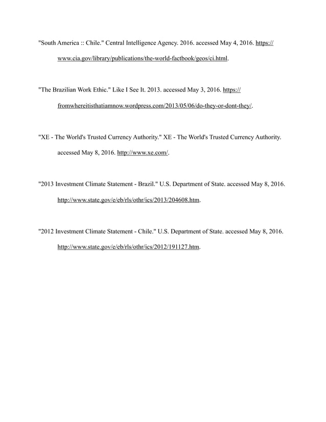 BrazilvsChile Research Project | PDF