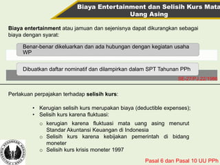 Pengurang Penghasilan Bruto dalam PPh | PPTX