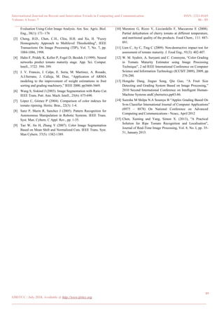 Quality Determination and Grading of Tomatoes using Raspberry Pi | PDF