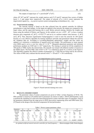 An optimal artificial neural network controller for load frequency control of a four-area ...
