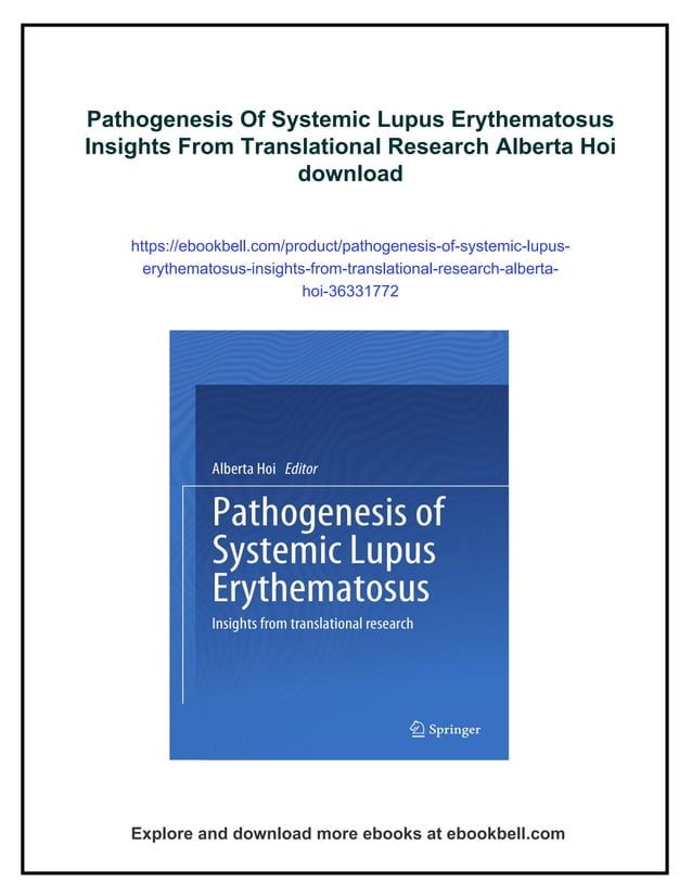 Pathogenesis Of Systemic Lupus Erythematosus Insights From ...