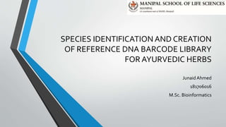 creation of DNA barcoding database with website | PPT