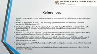 creation of DNA barcoding database with website | PPT