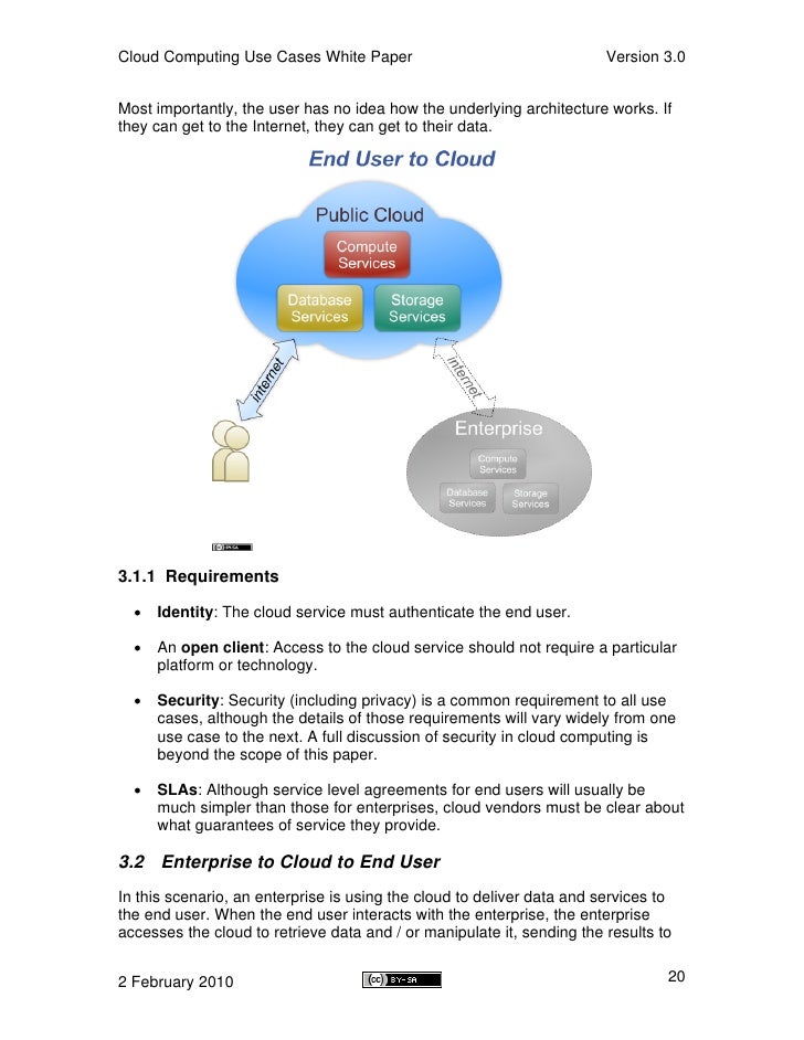 Cloud Computing Use Cases Whitepaper Cloud Computing Use Cases Whitepaper