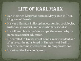 who is karl marx | PPTX