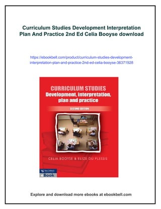 Curriculum Studies Development Interpretation Plan And Practice 2nd Ed ...