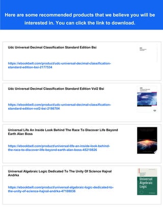 Universal Decimal Classification Abridged Edition Pd 10002003 Ring ...