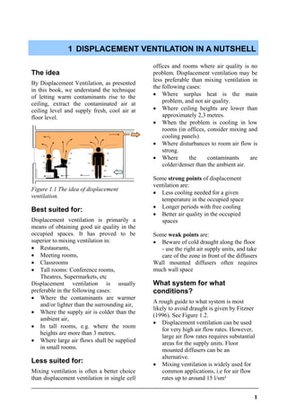 Displacement Ventilation In Non Industrial Premises Hkon Skistad | PDF