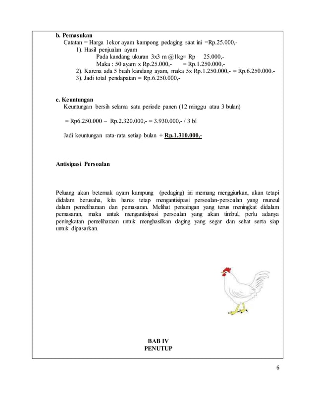 181902856 proposal-usaha-ayam-kampung | DOC