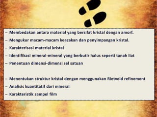 Analisis XRD dan XRF | PPTX