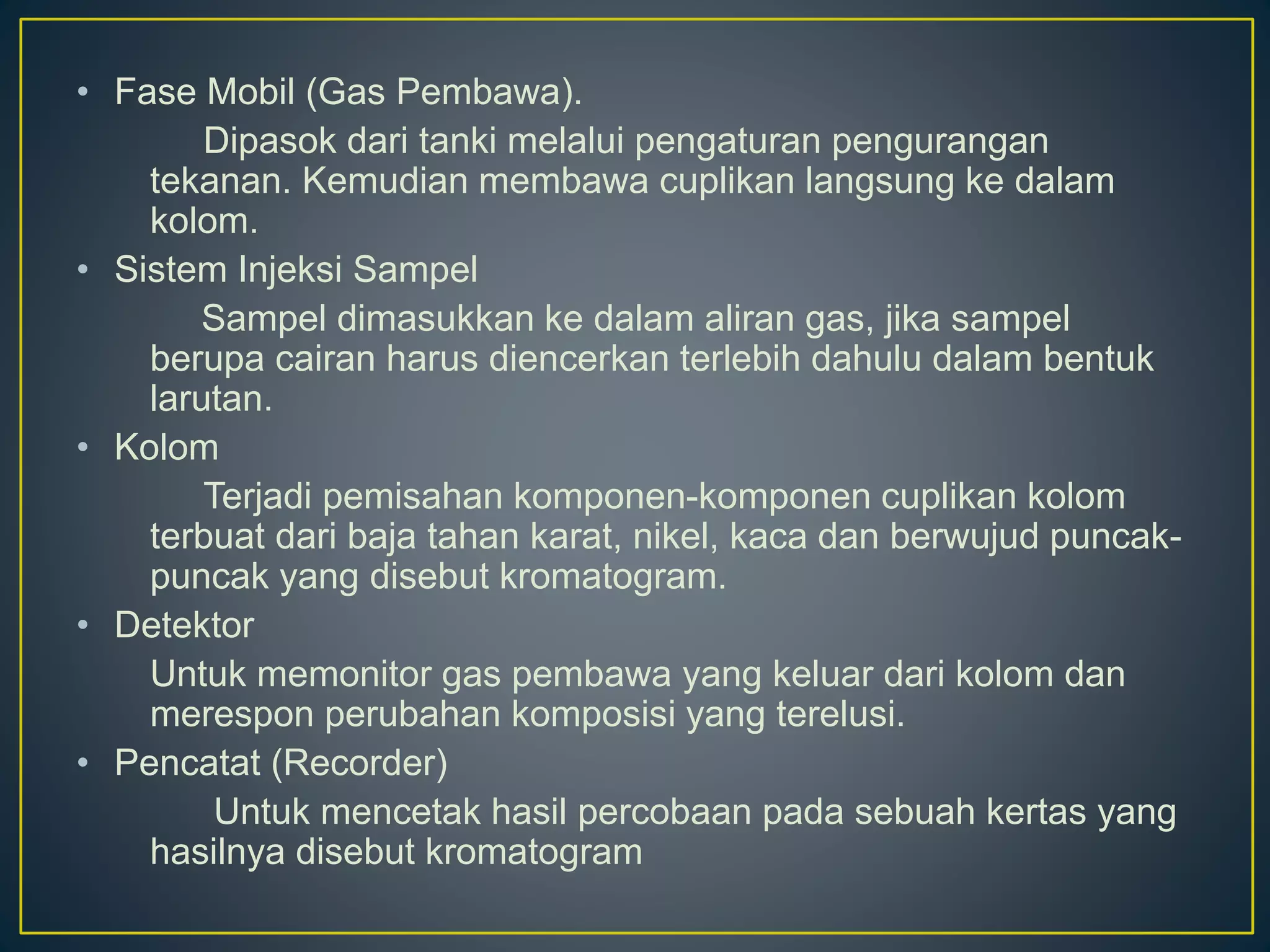 Kromatografi gas dan cair | PPTX