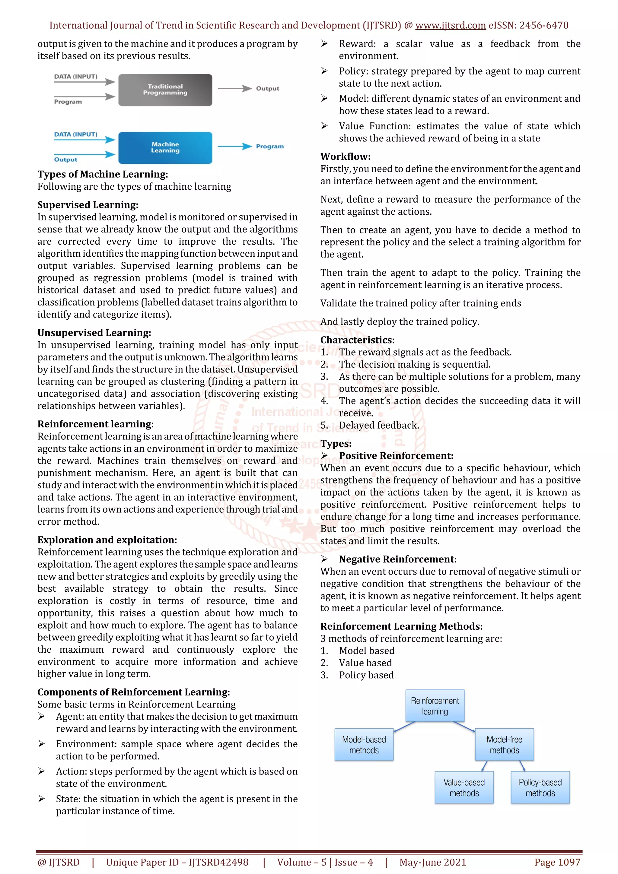 A Review on Introduction to Reinforcement Learning | PDF | Technology & Computing