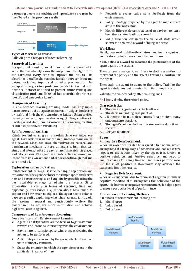 A Review on Introduction to Reinforcement Learning | PDF | Technology & Computing