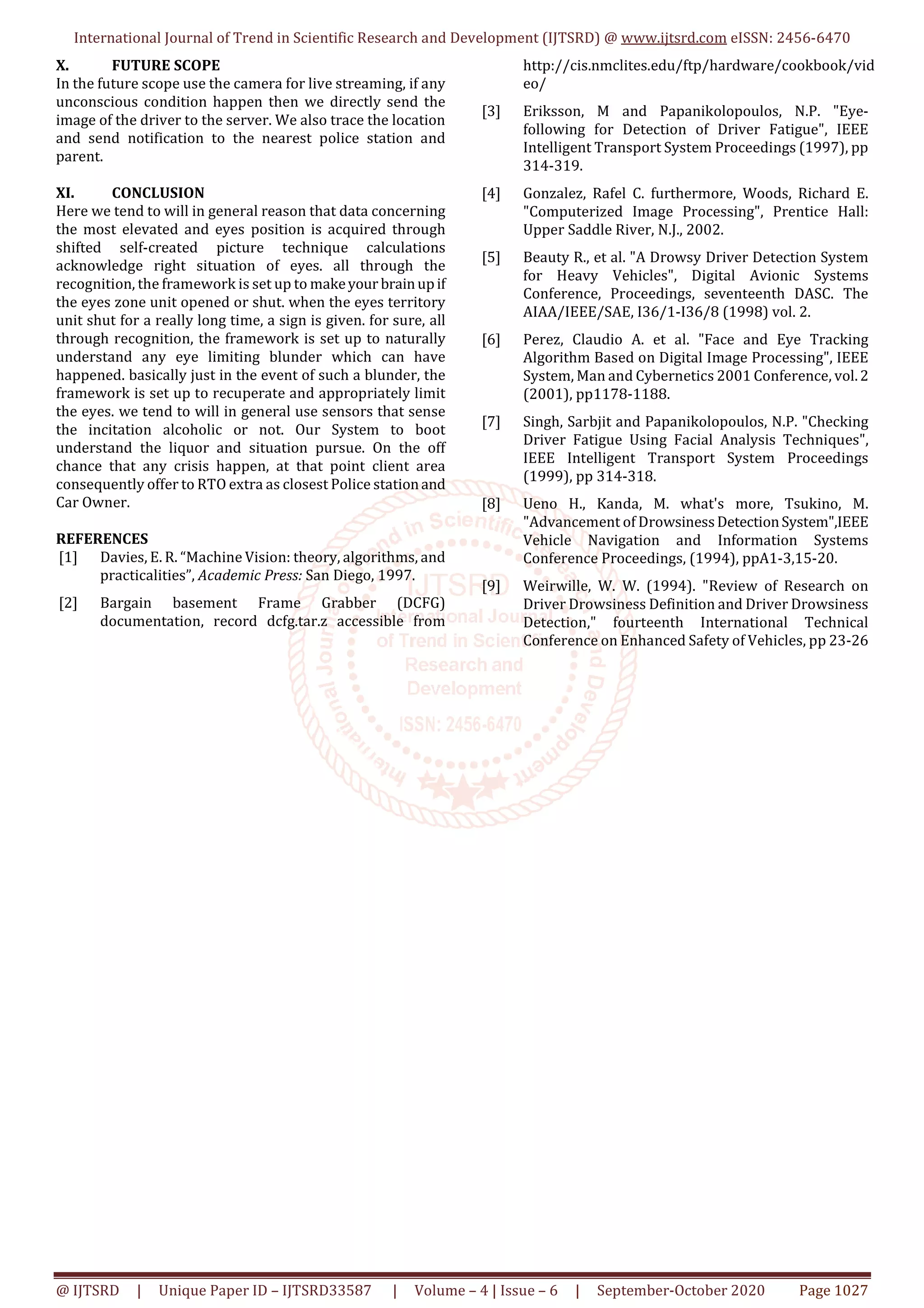 Drowsiness and Alcohol Detection for Accident Prevention using Machine ...