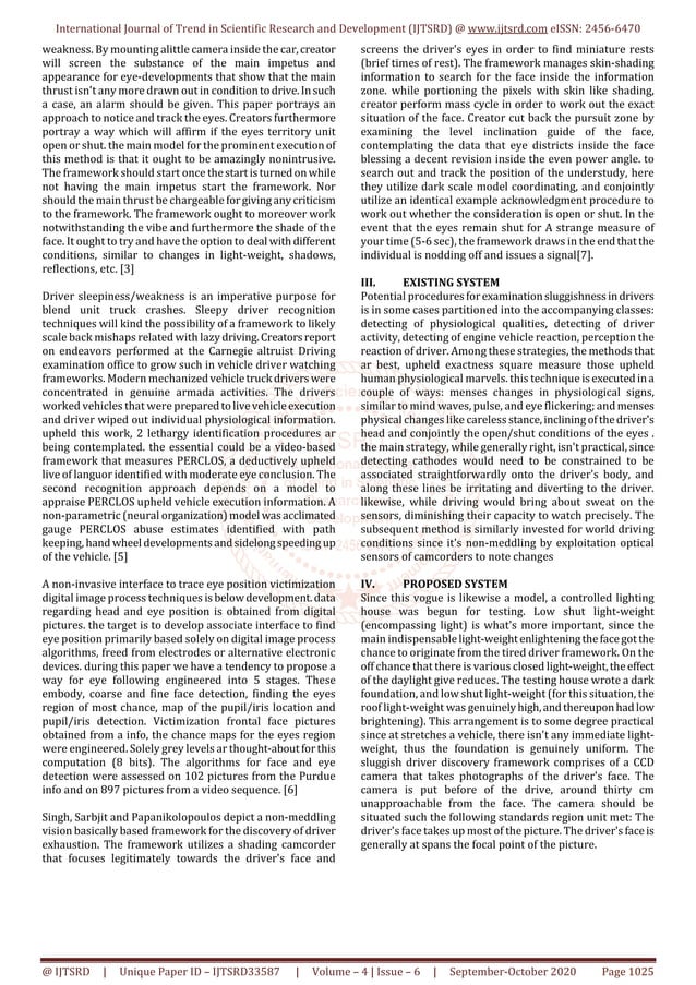 Drowsiness And Alcohol Detection For Accident Prevention Using Machine Learning Pdf