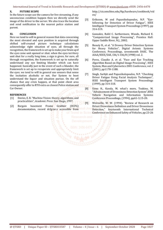 Drowsiness And Alcohol Detection For Accident Prevention Using Machine Learning Pdf