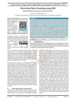 Electricity Meter Reading using GSM | PDF