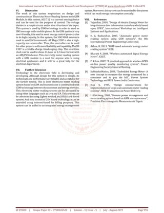 Electricity Meter Reading using GSM | PDF