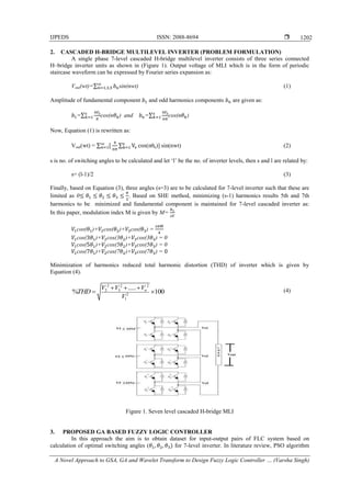 A Novel Approach to GSA, GA and Wavelet Transform to Design Fuzzy Logic Controller for 1ϕ ...