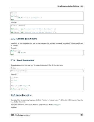 The Ring programming language version 1.5.1 book - Part 19 of 180 | PDF