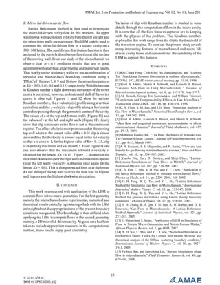 Numerical Simulation of Gaseous Microflows by Lattice Boltzmann Method | PDF