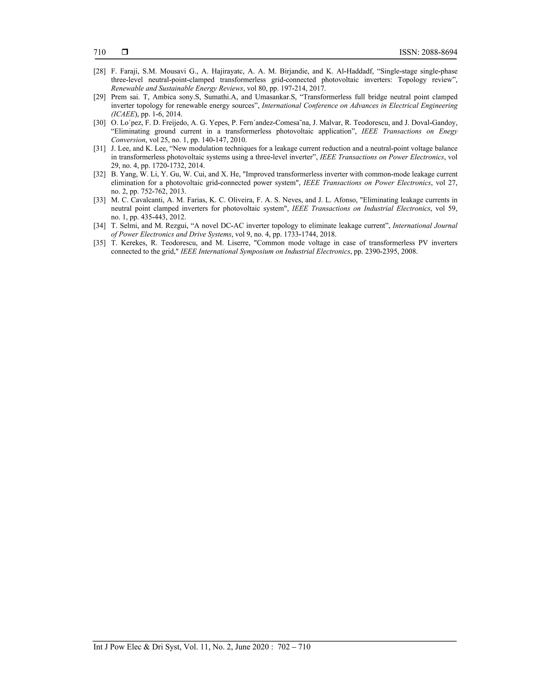A performance comparison of transformer-less grid tied PV system using diode clamped and neutral ...