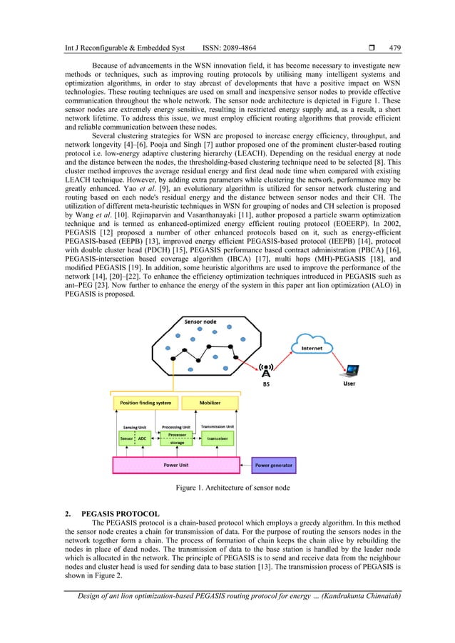 Design of ant lion optimization-based PEGASIS routing protocol for energy efficiency in networks ...