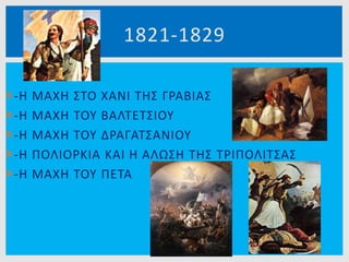ελληνικη επανασταση 1821-ΟΙ ΜΑΧΕΣ ΤΟΥ ΑΓΩΝΑ | PPTX