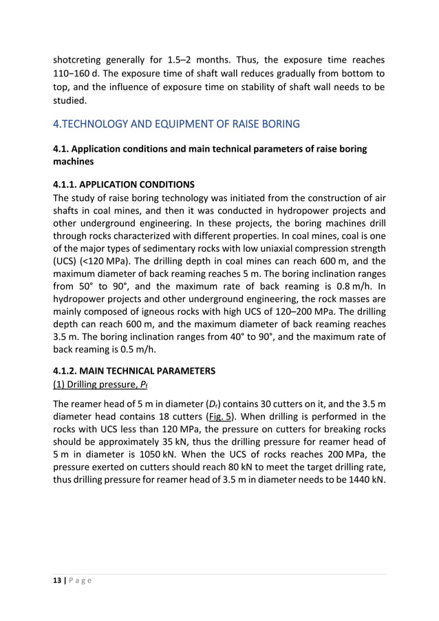 Raise Boring In Underground excavation | PDF