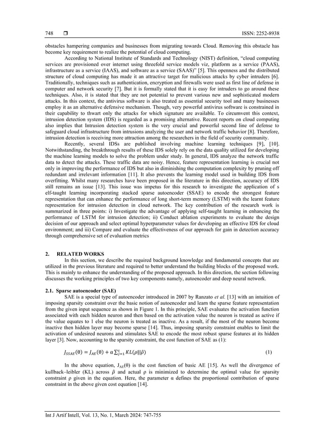 Deep Self Taught Learning Framework For Intrusion Detection In Cloud