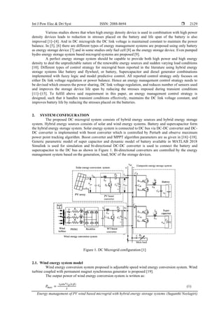 Energy management of PV wind based microgrid with hybrid energy storage systems | PDF | Data ...