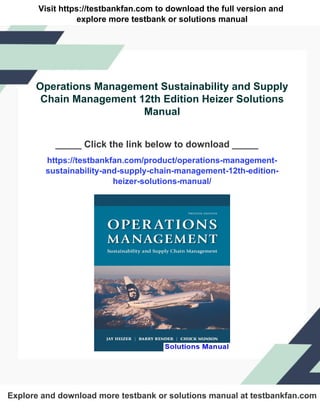 Secure immediate PDF access to every chapter of Operations Management ...