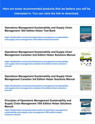 Secure immediate PDF access to every chapter of Operations Management ...