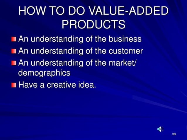 Value added food Products Powerpoint Presentation | PPT