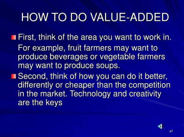 Value added food Products Powerpoint Presentation | PPT