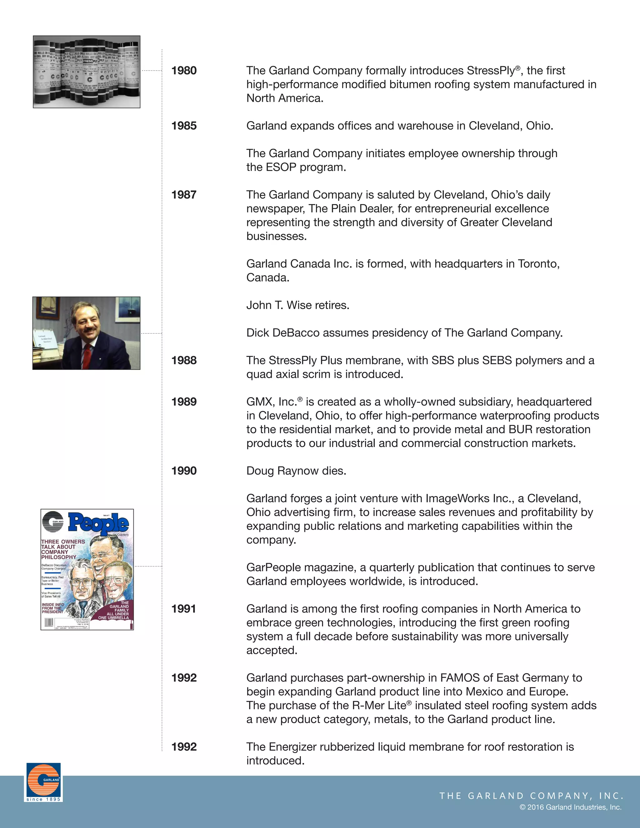 Garland History Timeline_1015 | PDF
